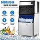 Commercial Ice Maker Machine 500LBS/24H, 380LBS Large Storage Bin with ...