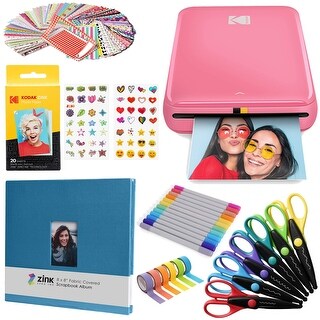 Kodak Step Mobile 2x3" Instant Photo Printer Scrapbook Bundle for iOS ...