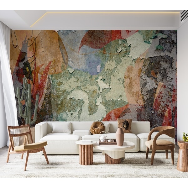 old plaster wallpaper