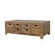 Esther 6-drawer Solid Wood Coffee Table Natural Sheesham - Bed Bath ...