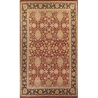 All-Over Red Agra Oriental Large Rug Handmade Wool Carpet - 12'1" x 18 ...