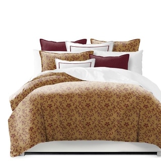 Rima Copper Cranberry Twin Comforter & 1 Sham Set, plus 1 bonus cushion ...