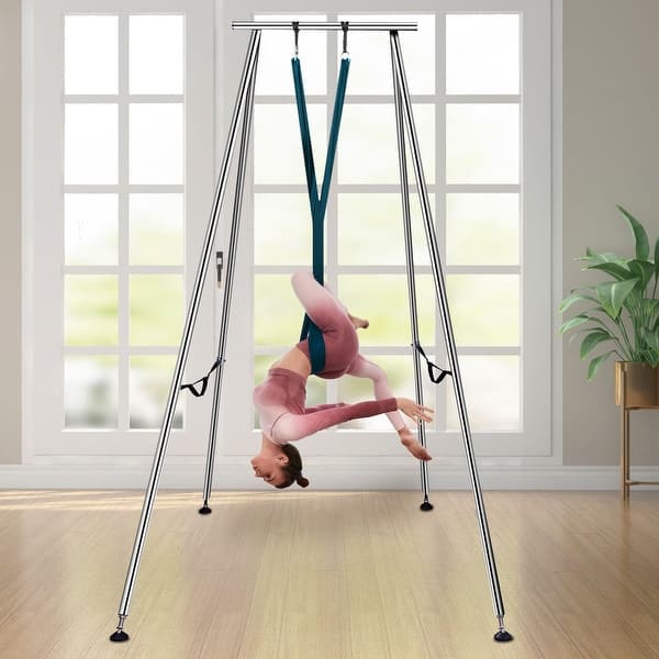 VEVOR Aerial Trapeze Stand Portable Aerial Rig Yoga Swing Bar ...