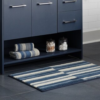 Scott Living Lucien Stripe DRYLON Bath Rug - Bed Bath & Beyond - 35764134