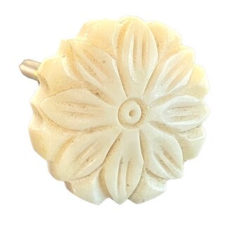 Cream Wild Rose Flower Bone Cabinet, Drawer Knobs - Set of 6 - Bed Bath & Beyond - 35300305