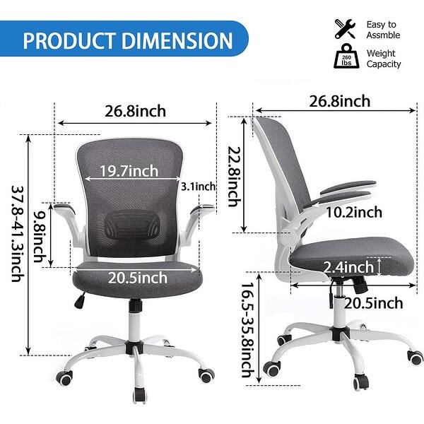 360 Degrees Swivel Office Chair Ergonomic Executive Chairs with Lumbar ...