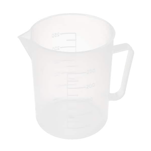 250mL 7x9cm Clear Plastic Cylinder Shape Beaker Measuring Cup Measurer ...