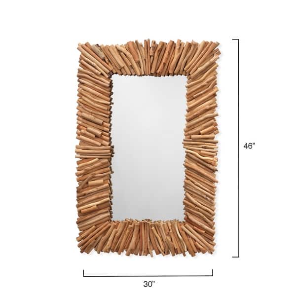 Alden Decor Colin Driftwood Mirror, Rectangle - Bed Bath & Beyond ...