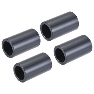 4pcs UPVC Straight Pipe Fitting Coupling Joint Connector, Black - Bed ...