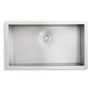 Vault 32" Undermount Single Basin Stainless Steel Kitchen Sink with ...