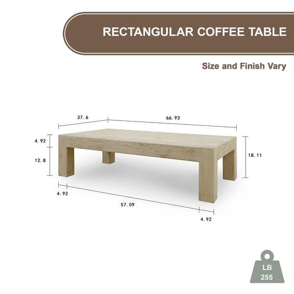 standard rectangular coffee table size