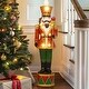 3Ft Tall Traditional Nutcracker King in Red with Lights - 37.4" H x 10. ...