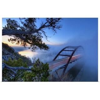 "Pennybacker bridge in morning fog." Poster Print - Multi - Bed Bath ...