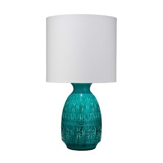 Table Lamp with Cut Out Geometric Pattern, White - Bed Bath & Beyond ...