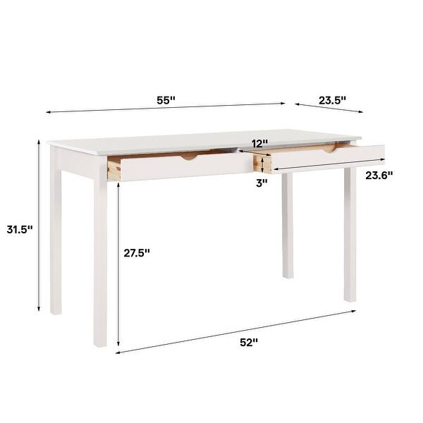 Ren Home Rom Desk with 2 Slim Drawers - Bed Bath & Beyond - 39193983