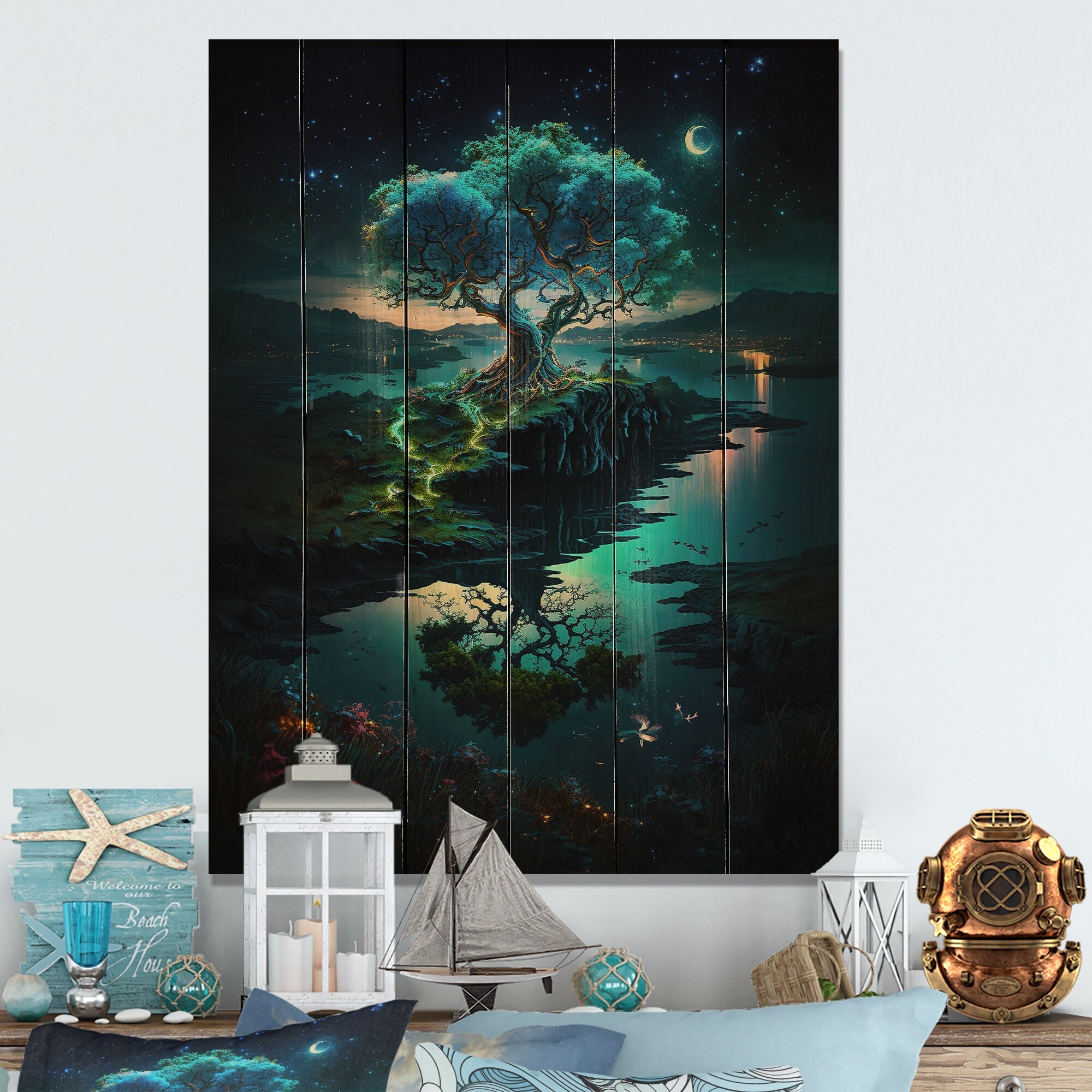 dark tree wall art