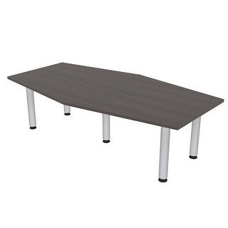 Small 3x5 Hexagon Irregular Conference Table Post Legs Power And Data ...