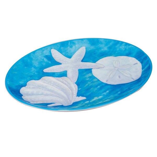 Certified International Ocean Beach Melamine 2 Piece Platter Set - 18 ...