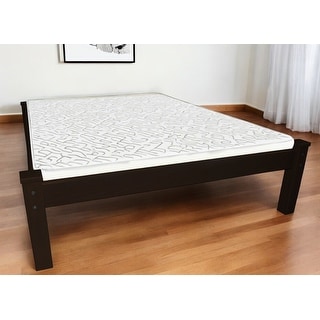 HomeRoots Dark Brown Solid Wood Full Bed Frame - Bed Bath & Beyond ...