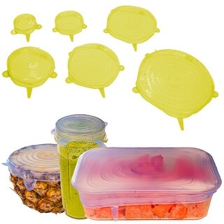 Silicone Stretch Food Lids 12 Pack - Reusable Leak-Proof Containers ...