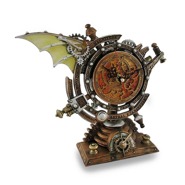 steampunk table clock