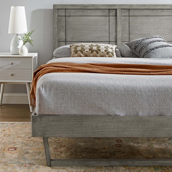 Marlee King Wood Platform Bed With Angular Frame - Bed Bath & Beyond ...