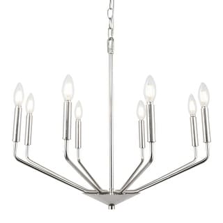 Elegant Lighting Enzo 8 Light 25" Wide Taper Candle Chandelier - Bed ...