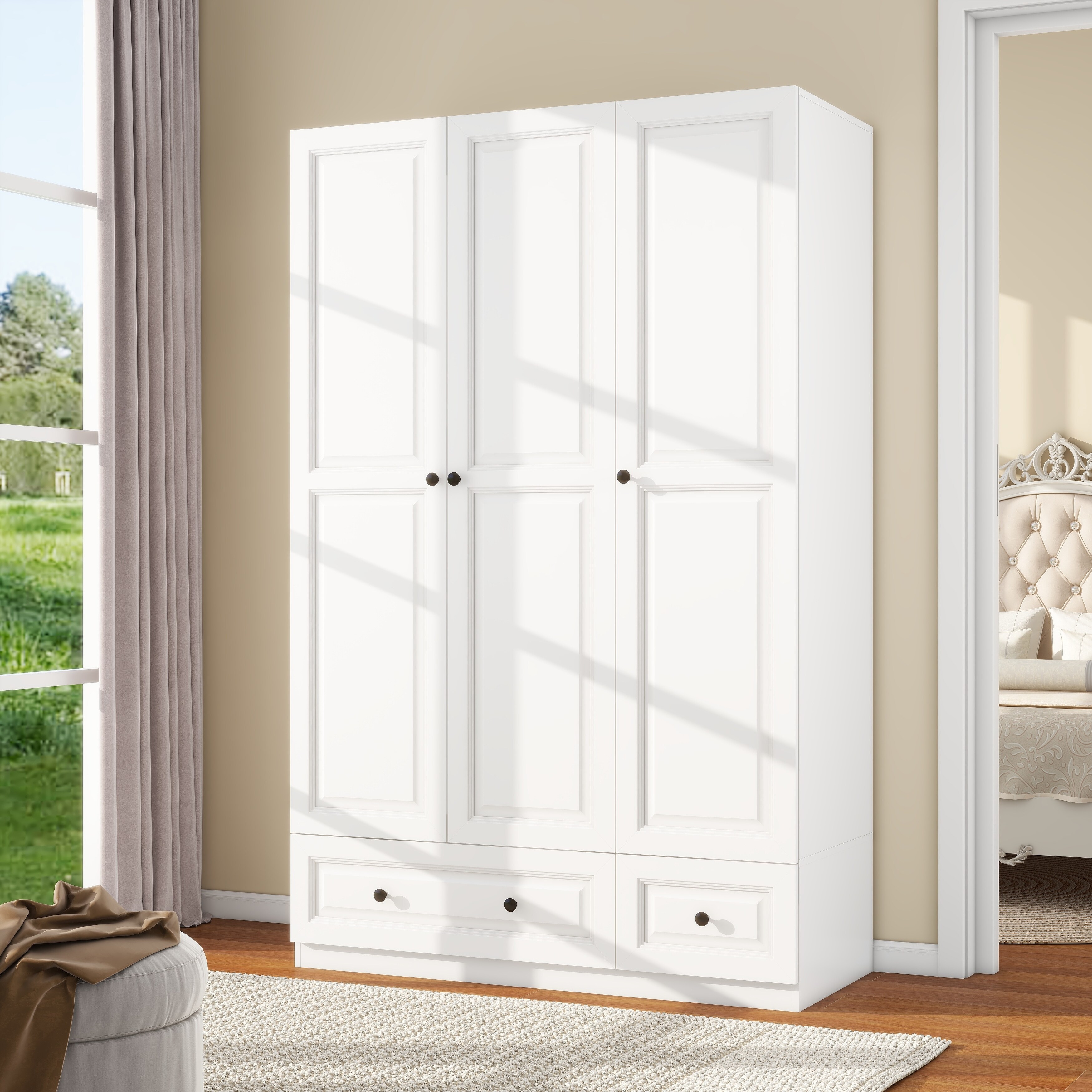 Extra large white wardrobe store