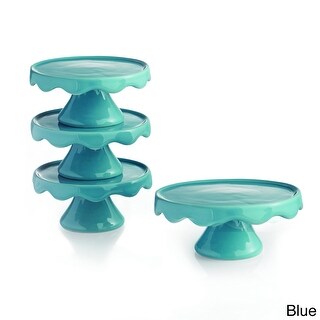 Wave (Set of 4) Cup Cake Pedestal Plate - Bed Bath & Beyond - 9148697