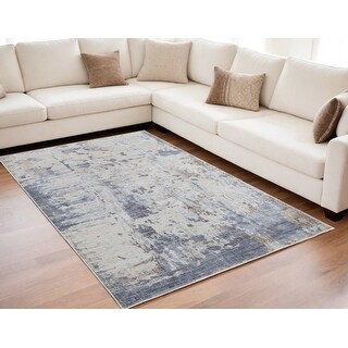 Abstract Rectangle Industrial Style Rug - 94' X '60' X '0.28 - Bed Bath ...