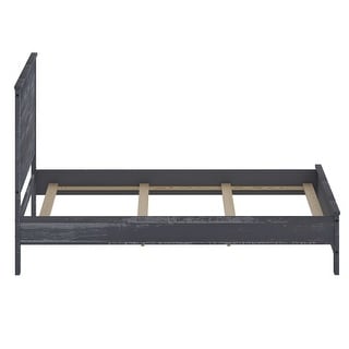 HomeRoots Grey Solid Wood Queen Bed Frame - Bed Bath & Beyond - 38244913