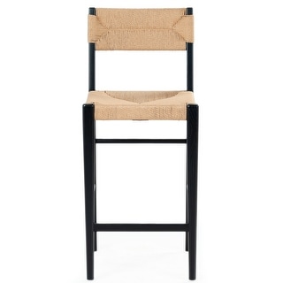 SAFAVIEH Couture Cody 26-inch Rattan Counter Stool, Fully Assembled ...