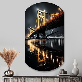 Pittsburgh Beautiful Cityscape At Night - Pittsburgh Large Wall Clocks ...