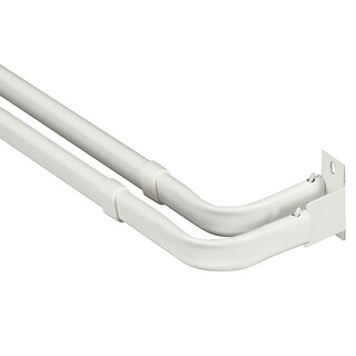 Kenney KN521 Heavy-Duty Double Curtain Rod, White, 28" - 48" - Bed Bath ...
