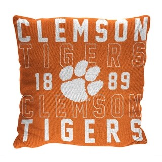 NCAA Clemson Tigers Stacked 20 Inch Pillow - Bed Bath & Beyond - 38041815
