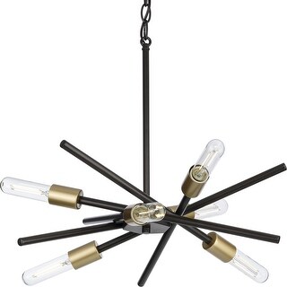 Astra Collection 6-Light Antique Bronze Mid-Century Modern Chandelier ...