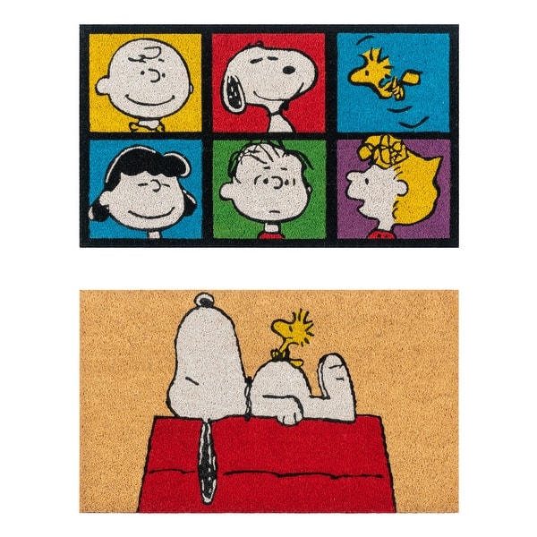 Licensed Peanuts Snoopy and Friends Coir Door Mats, 2 Pack - On Sale ...
