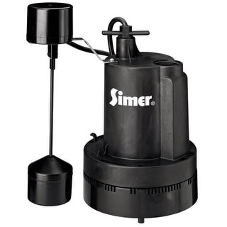 Simer 2164/2957 Submersible Thermoplastic Sump Pump, 1/3 HP - Bed Bath ...