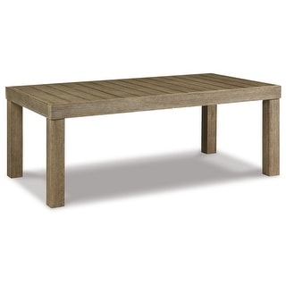 48 Inch Cocktail Coffee Table, Natural Brown Wood, Slatted Style ...