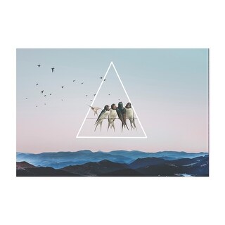 Freedom Collage Abstract Animals Birds Geometric Art Print/Poster - Bed ...