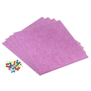 4Pcs Felt Pin Board Tiles Self-Adhesive Square Wall Bulletin Push Pin ...