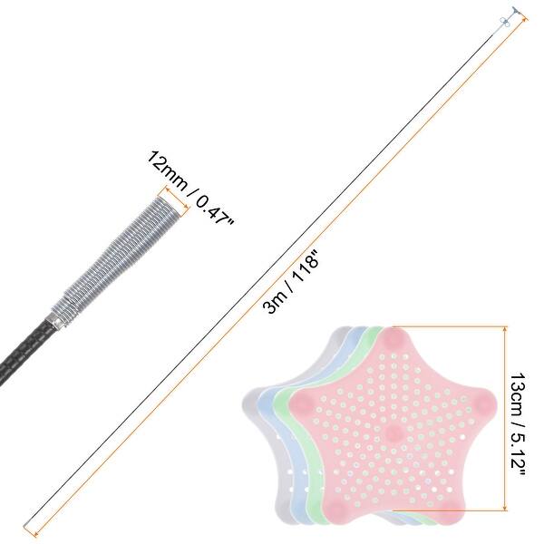 Flexible Grabber Claw Pick Up Tool 3 M Blue with Silicone Sink Strainer ...