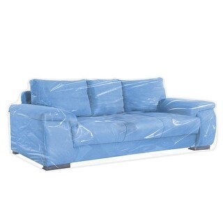 Waterproof Transparent Sofa Plastic Protective Cover - 92"x42"x42 ...