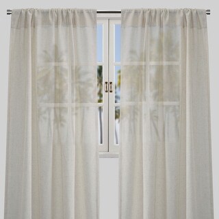 Rodeo Home Ronan Solid Linen Look Curtain Panels (Set of 2) - Bed Bath ...
