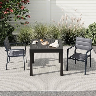 Outdoor Set of 2 Stackable Patio Dining Chairs - Bed Bath & Beyond - 42735697