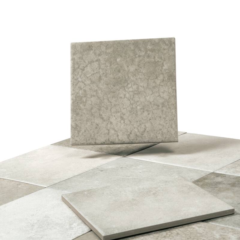 Zahara 6x6 Cool Gray Porcelain Zellige Square Wall and Floor Tile (5.38 ...