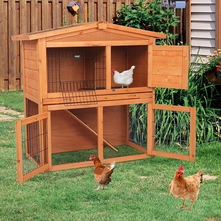 Triangle Roof Waterproof Wooden Rabbit Hutch Small House Chicken Coop ...