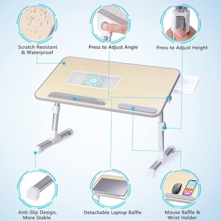 Large Laptop Desk Adjustable Laptop Stand Foldable Bed Table Portable ...