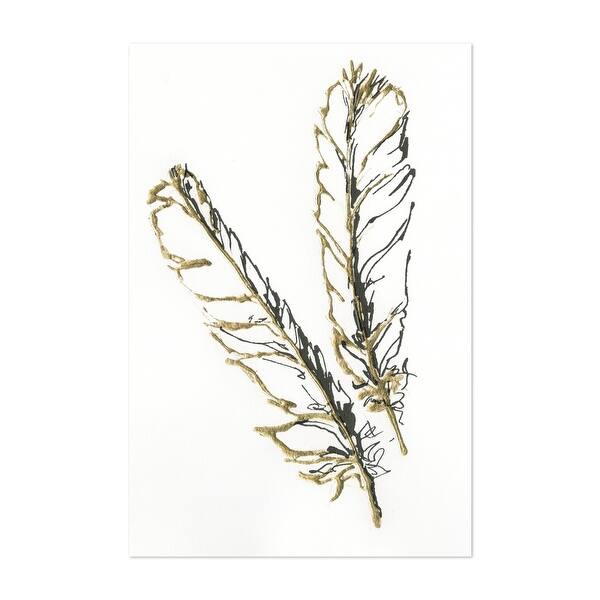 Gilded Red Tailed Hawk Feather Illustrations Animals Art Print/Poster ...