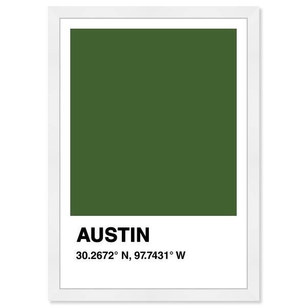 Wynwood Studio 'Austin Color Swatch' Cities and Skylines Green Wall Art ...